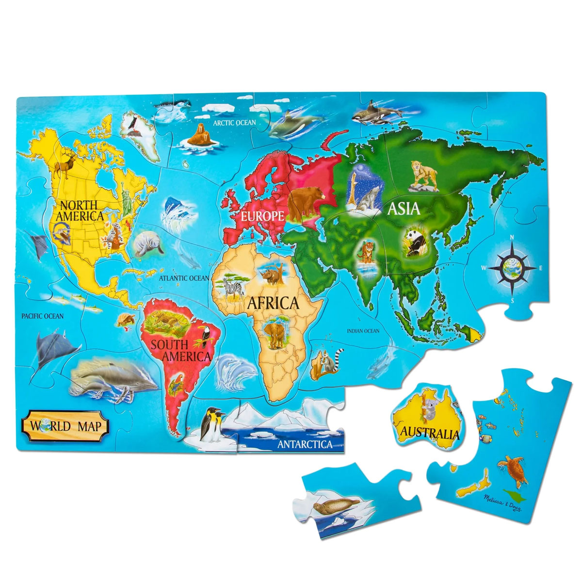 World Map Floor Puzzle