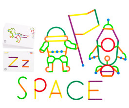 GeoStix Letter Construction Set (200 pieces and 25 activity cards)