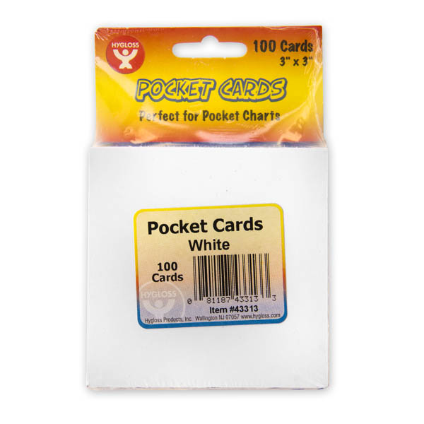 Pocket Ultra White Chart Cards (3" x 3")