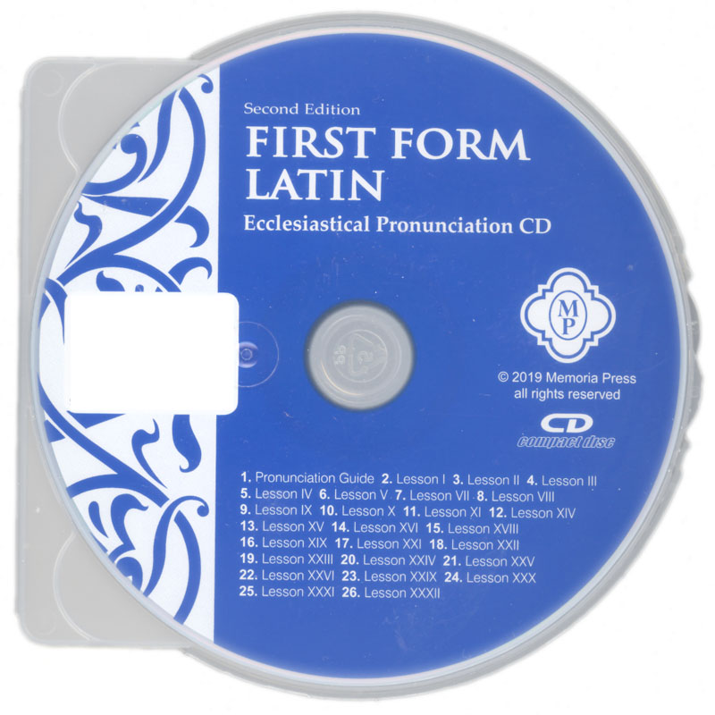 First Form Latin Ecclesiastical Pronunciation Audio Streaming & CD ...