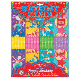Paper Chains: Birthday Chain (Makes a 24' long chain)