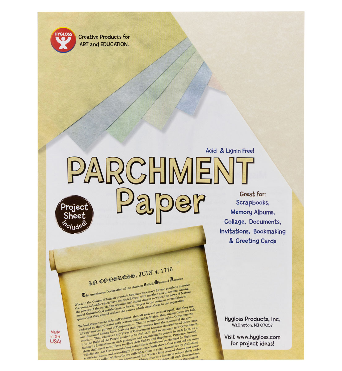Parchment Paper 8.5x11" - Assorted Colors (30 sheets)
