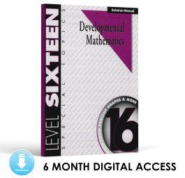 Developmental Math: Level 16 Solution Manual | Special Topics: Ratios, Percent Graphs & More (6 ...