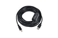 30Ft USB 2.0 Active Extension/Repeater Cable | A-Male to B-Male | Black