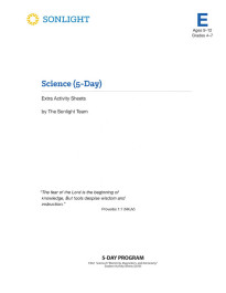 Sonlight Science Level E 5-Day Extra Activity Sheets (2