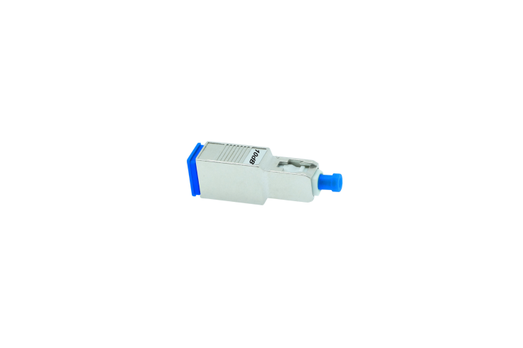 SC/UPC Singlemode Fiber Optic Attenuator | 10dB | Blue | Metal