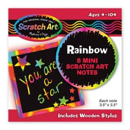 Scratch Art Rainbow Mini Notes ( 8 3.5 x3.5 sheets )