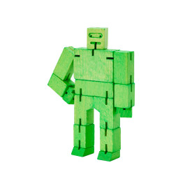 Cubebot Micro (Wooden Toy Robot) green