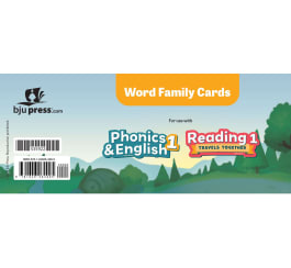 BJU Press Phonics and English 1 Word Families Cards 5th Edition