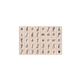 Casual Letters & Numbers Stamp in a Wooden Box