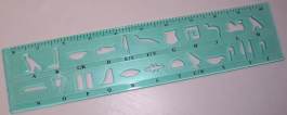 Hieroglyphic Alphabet Stencil Ruler