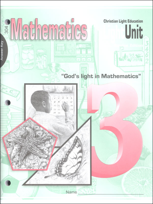 Mathematics LightUnit 304 AnswrKey Sunrise Ed