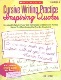 Cursive Writing Practice: Inspiring Quotes