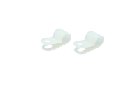 Cable Clamp | R-Type | Clear | 1/4 in. | 100 Pack