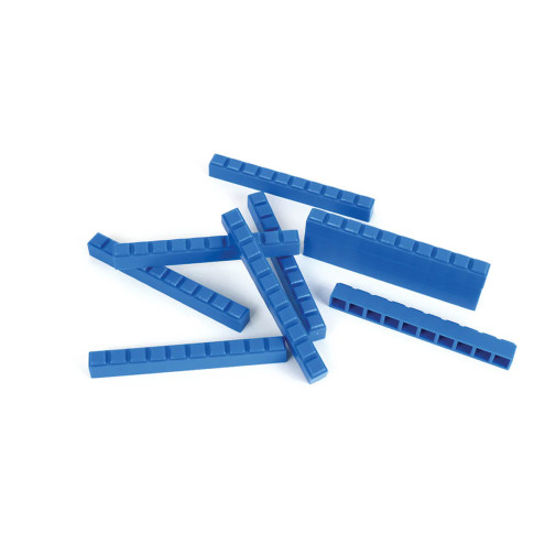 Interlocking Base Ten Blocks - Blue 10 Rods