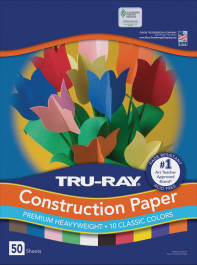 Construction Paper Fade-Resistant 9 x 12 Assorted Colors