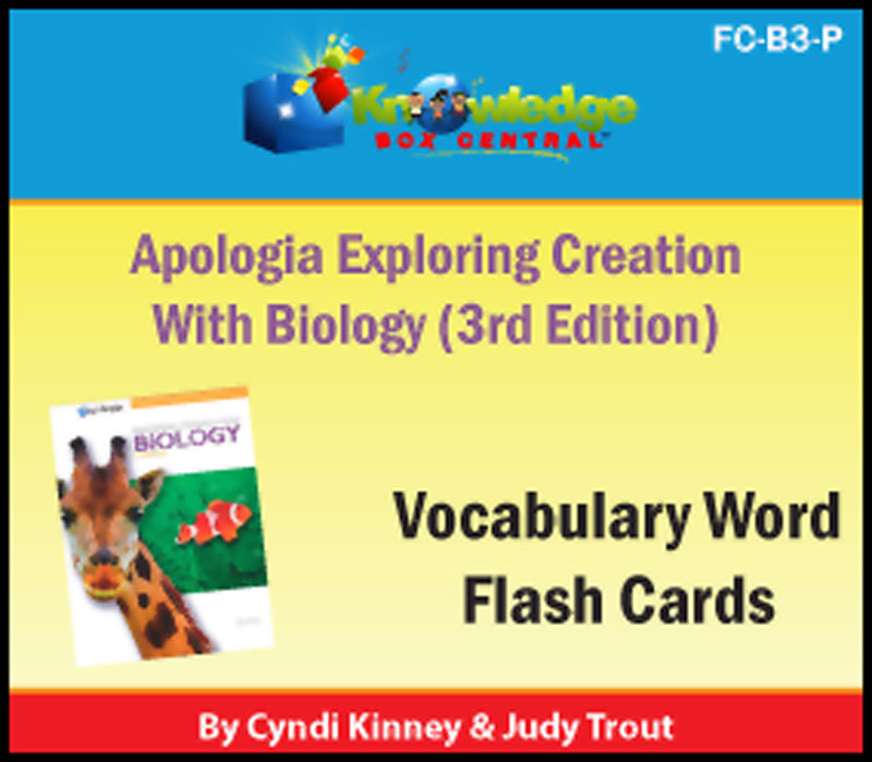 Apologia Exploring Creation With Biology 3rd Edition Vocabulary Flash ...