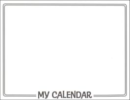 Make Your Own Calendar Book (11 x 8 1/2 )