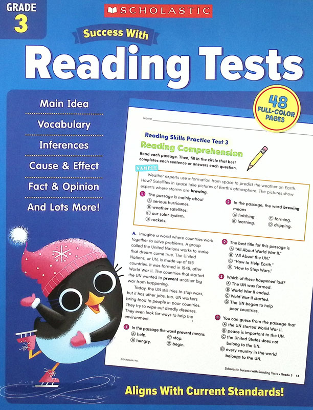Reading Tests Grade 3 (Scholastic Success With)