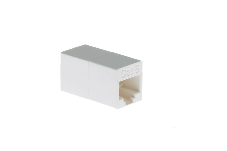 RJ45 Cat6 Inline Coupler | Ethernet Cables | White | Ships Fast