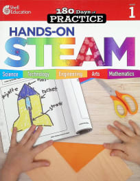 180 Days of Practice: Hands-On STEAM: Grade 1