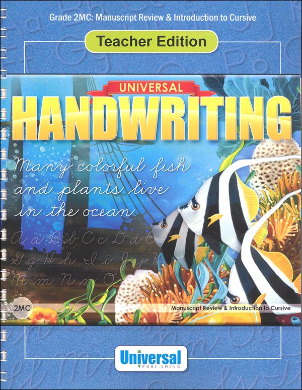 Manuscript Review & Introduction to Cursive - Grade 2MC Teacher Edition ...