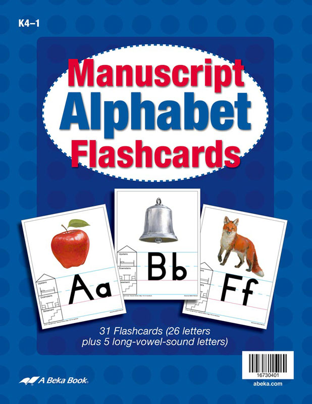 Manuscript Alphabet Flashcards