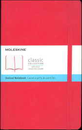 Classic Scarlet Red Softcover Large Notebook - Dotted
