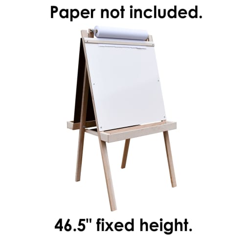 Beka Deluxe Child's Easel: Chalkboard/Markerboard with Wood Trays 48