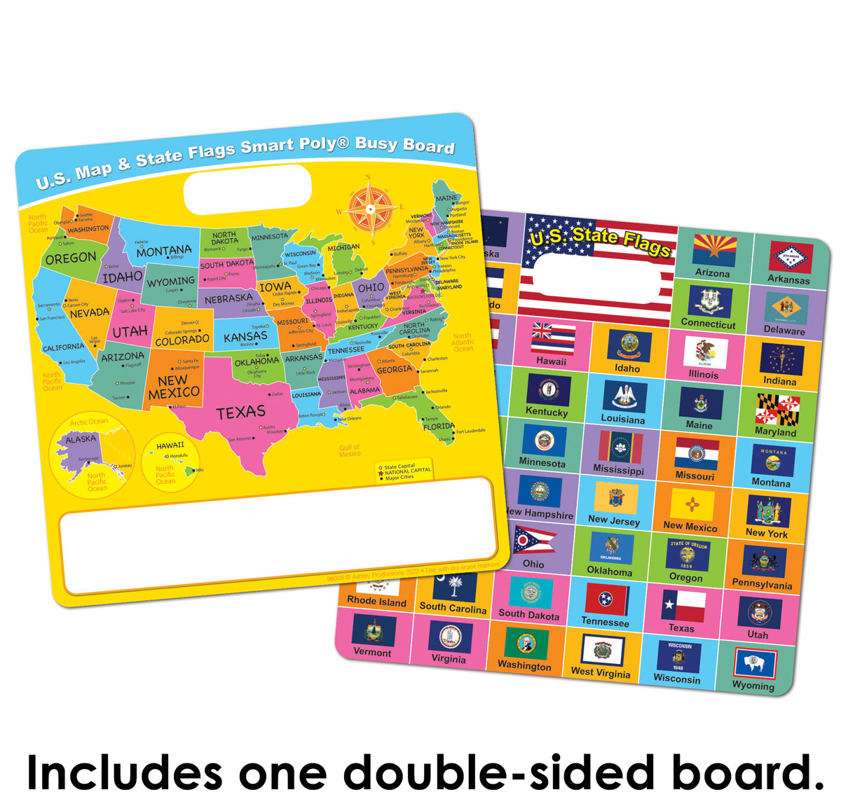 US Map/State Flags Smart Poly Busy Board