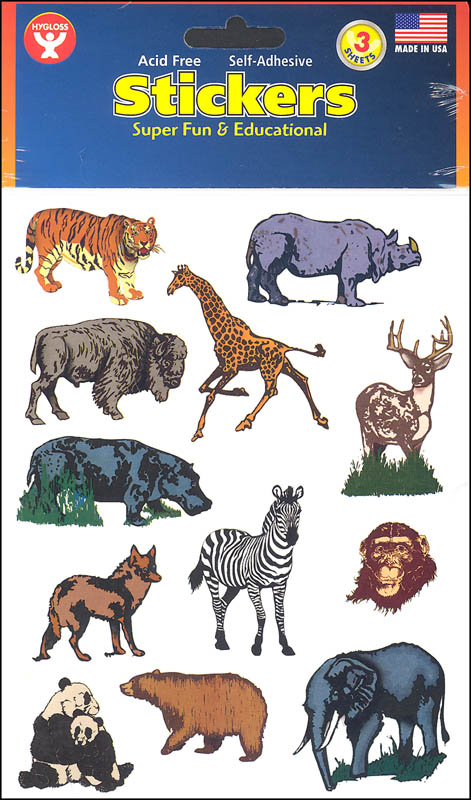 Wild Animal Stickers (3 Sheets)