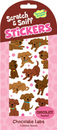 Chocolate Lab Scratch & Sniff Stickers