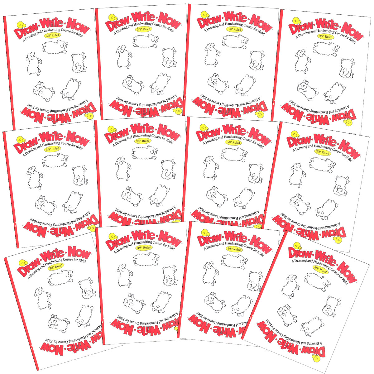 Draw-Write-Now Cursive Workbook (3/8" Ruled) set of 12