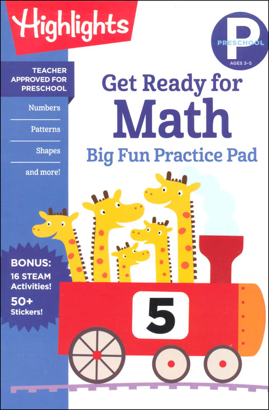 Preschool Get Ready for Math Big Fun Practice Pad