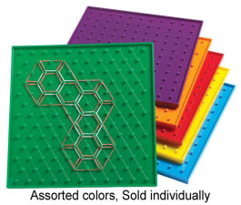 Geoboard 9 11x11 Pin Double-sided w/ Rubber Bands