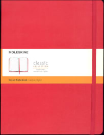 Classic Scarlet Red Hardcover X-Large Notebook - Ruled