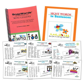 SnapWords Pocket Chart Cards Kit - 306 Snapwords (Volume 1 )