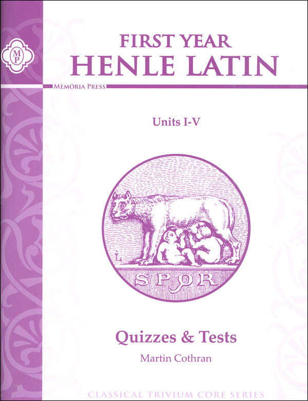 Memoria Press First Year Henle Latin Quizzes & Tests for Units 1-5