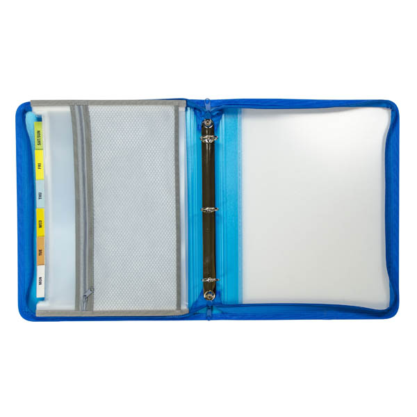 Ring Binder/Expanding File Storage System - Blue