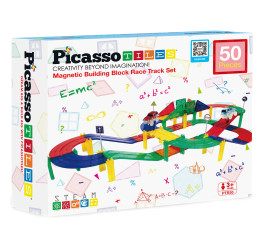 Picasso Tiles Race Track Building Blocks (50 piece)