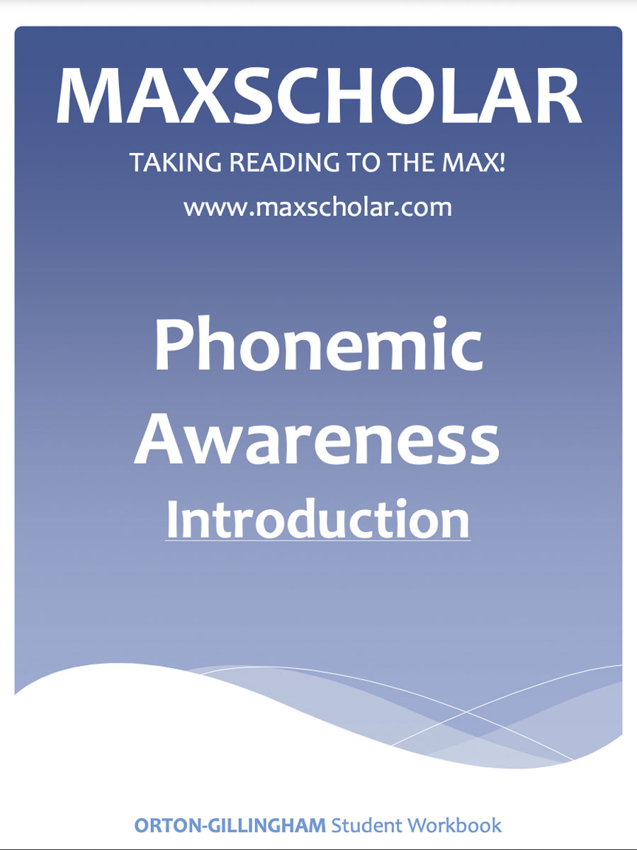 MaxScholar Phonemic Awareness Introduction Workbook