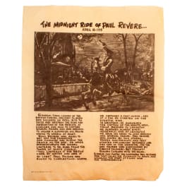 Midnight Ride of Paul Revere 1775 Historical Document