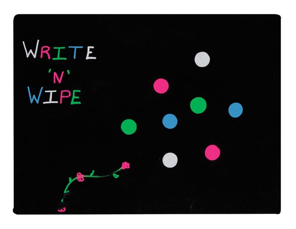 Black Write N Wipe Dry-Erase Board (9" x 12")