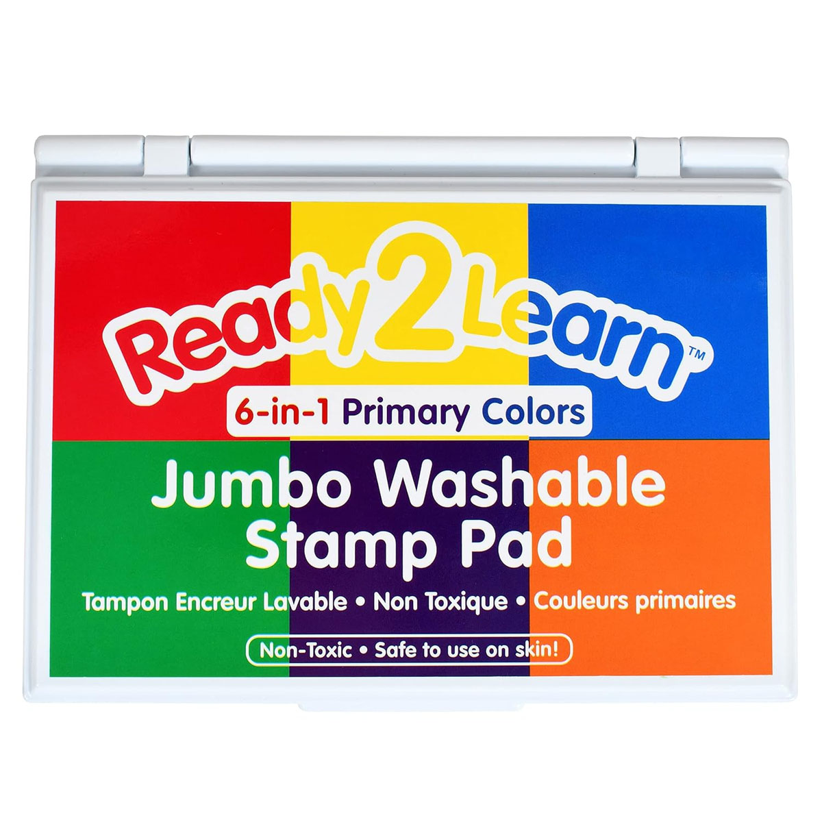 Jumbo Washable 6-in-1 Primary Colors Stamp Pad