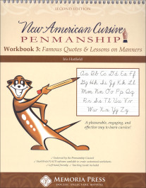 New American Cursive Penmanship Program 3 (Famous Quotes & Lessons on ...
