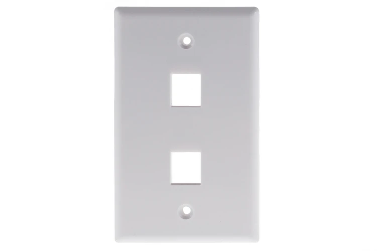 Keystone Wall Plate | 2 Port | White | Fast Shipping