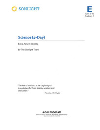 Sonlight Science Level E 4-Day Extra Activity Sheets (2018)