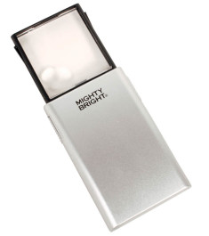 Lighted Pop-Up Magnifier - Silver