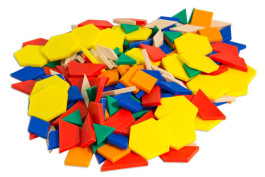 Pattern Blocks - .5 cm-Thick Plastic (Set of 250)