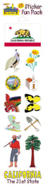California Experience State Sticker Fun Pack